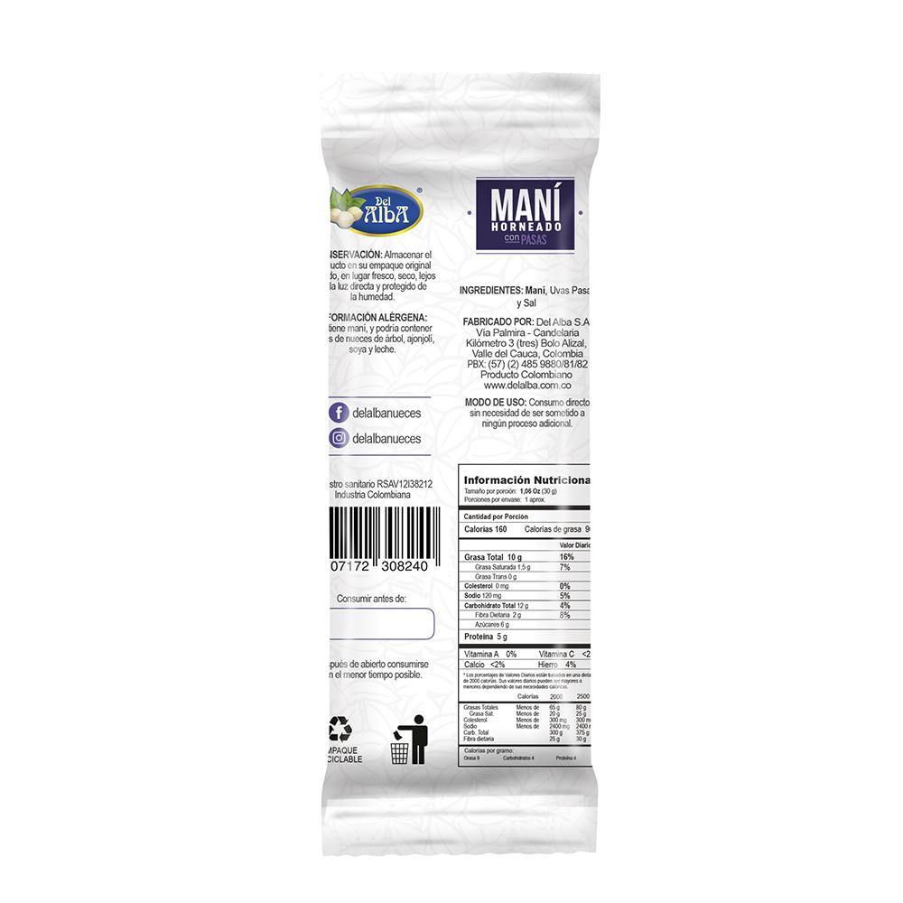 Maní con Pasas x 24 Unidades | Snacks Kosher – Del Alba